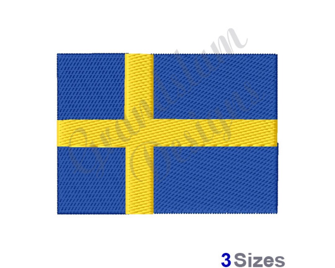 Swedish Flag - Machine Embroidery Design, Embroidery Designs, Machine ...