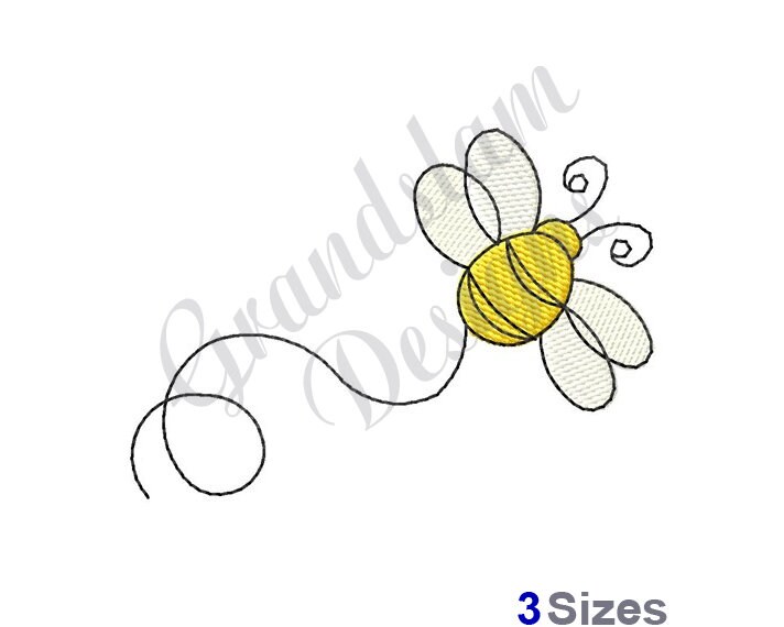 Flying Bee - Machine Embroidery Design - Etsy