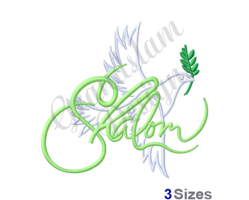 Shalom Dove Machine Embroidery Design - Etsy