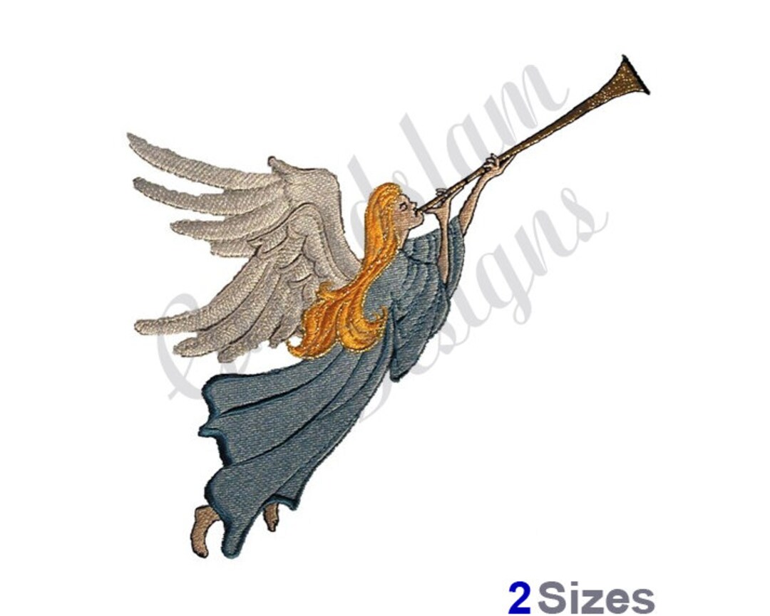Herald Angel Machine Embroidery Design – Instant Download - Etsy