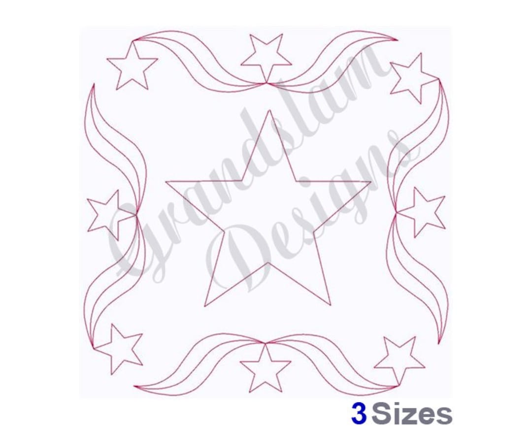 Star Square - Machine Embroidery Design, Embroidery Designs, Machine ...