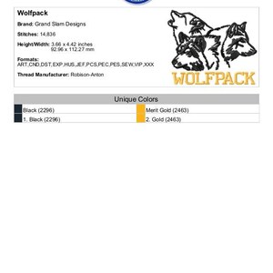 Wolfpack - Machine Embroidery Design, Embroidery Designs, Machine ...