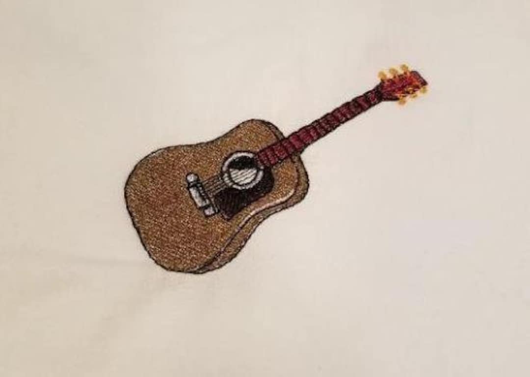 Acoustic Guitar - Machine Embroidery Design, Embroidery Designs ...