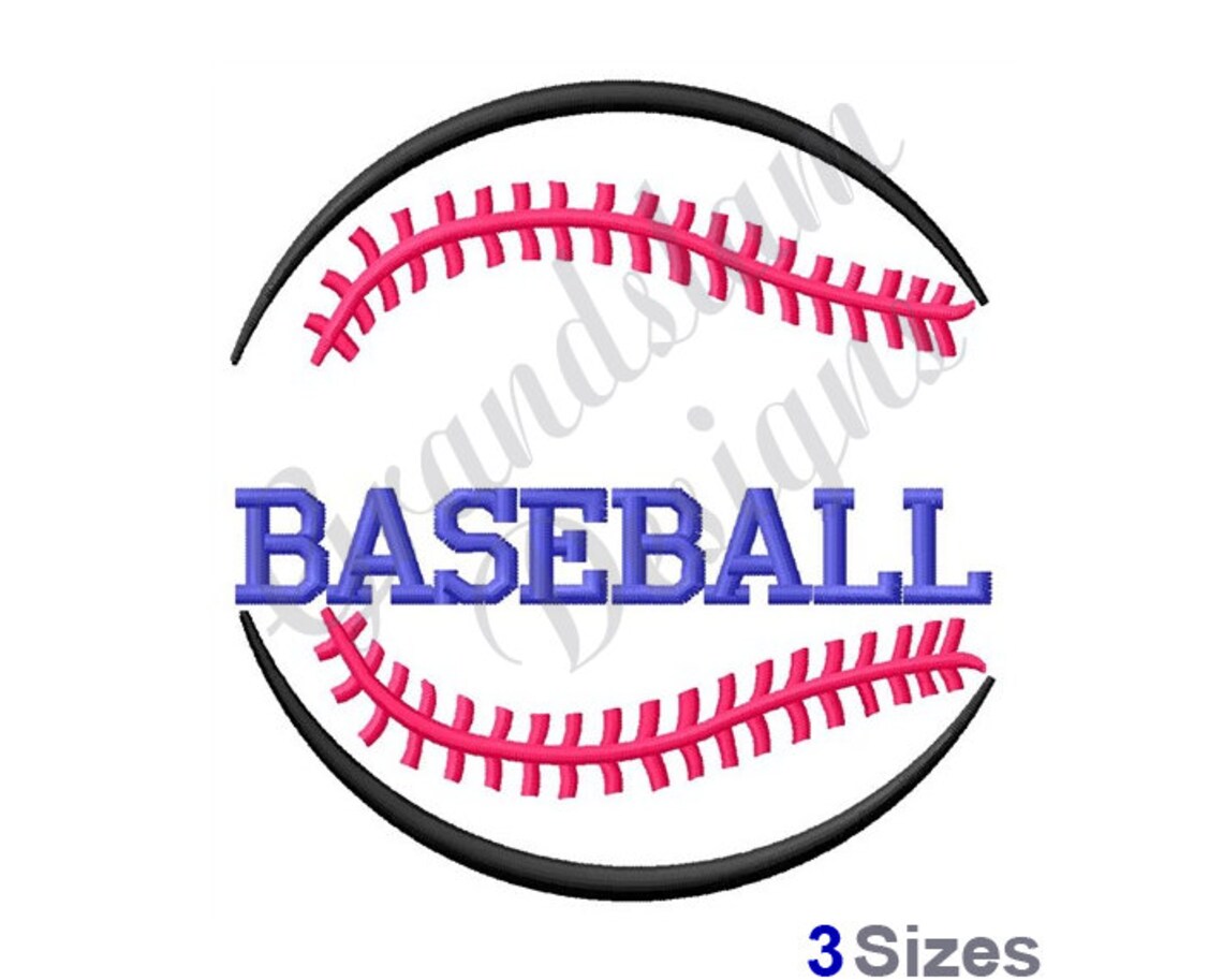 Baseball Name Drop Machine Embroidery Design - Etsy