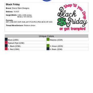 Black Friday Shopping - Machine Embroidery Design - Etsy