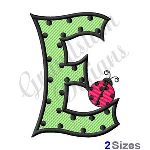 Ladybug Letter E - Machine Embroidery Design - Etsy