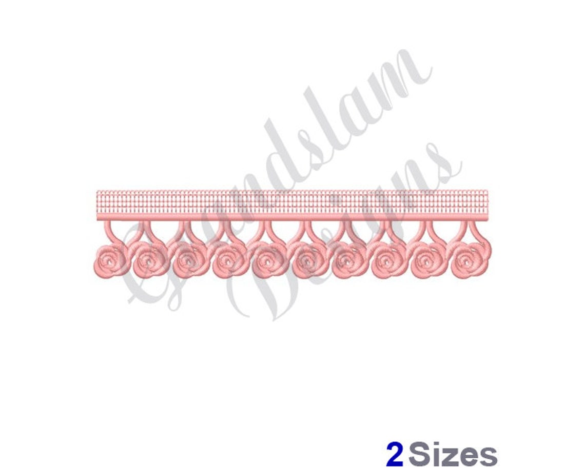FSL Rose Edging Border Machine Embroidery Design | Etsy