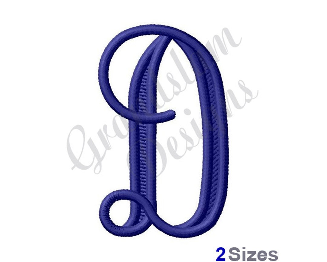 Vine Monogram Letter D - Machine Embroidery Design - Etsy