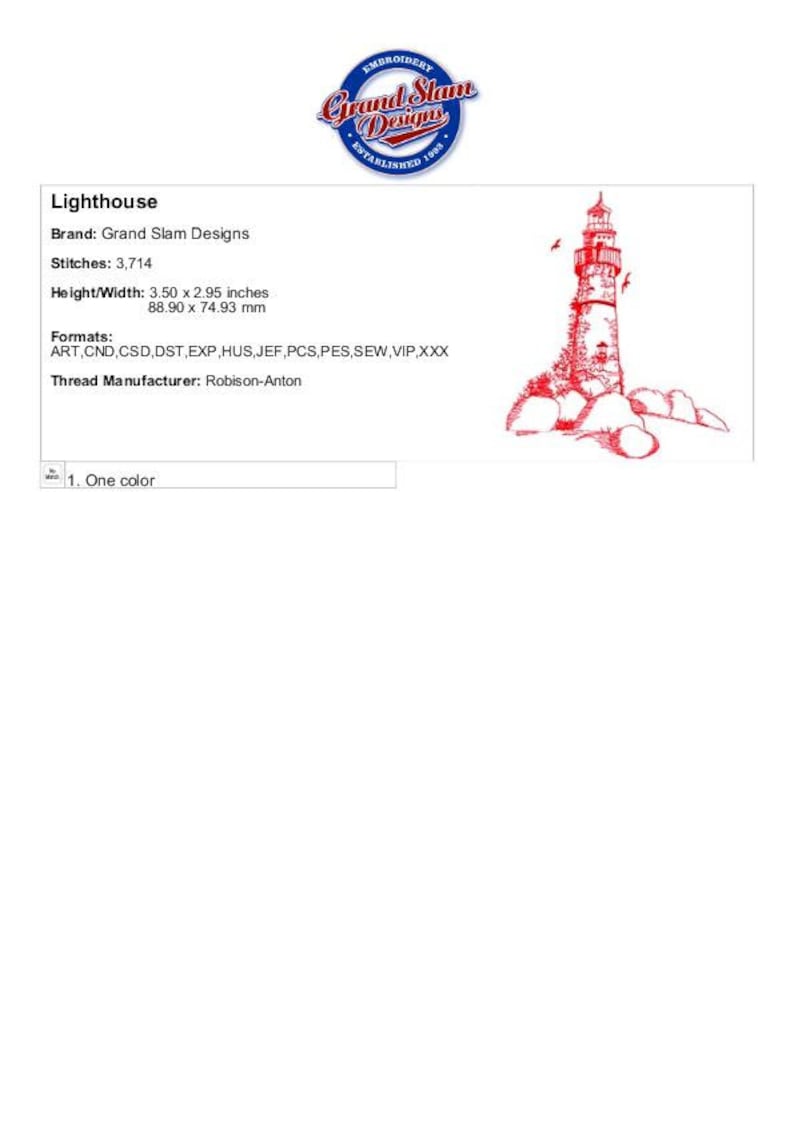Lighthouse Redwork - Machine Embroidery Design, Embroidery Designs ...
