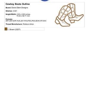 Cowboy Boots Outline - Machine Embroidery Design, Embroidery Designs ...