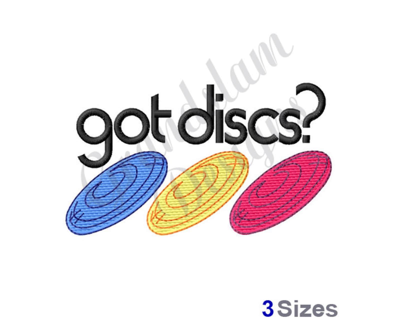 Got Discs? Disc Golf - Machine Embroidery Design, Embroidery Designs ...