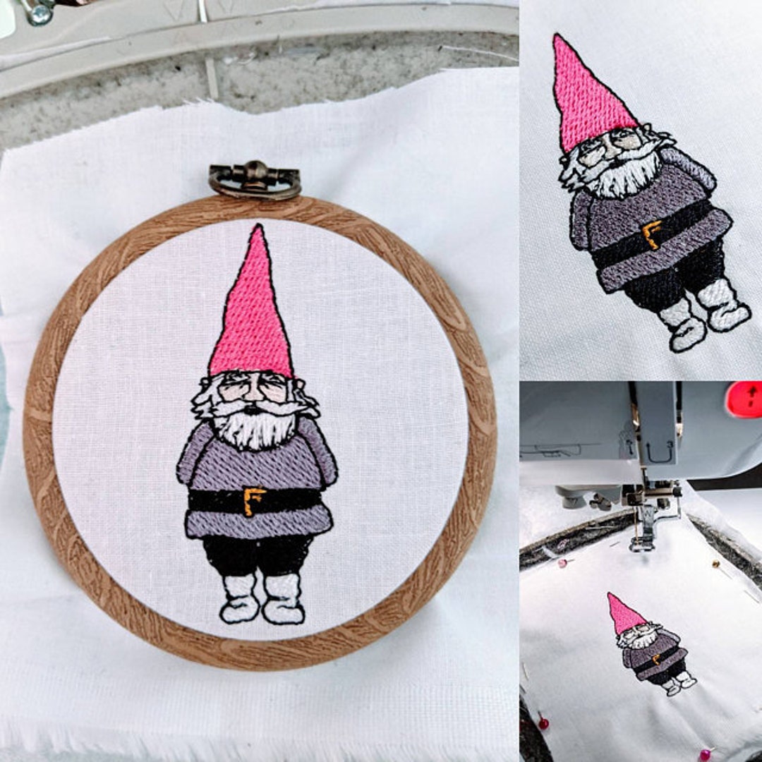 Gnome Machine Embroidery Design - Etsy