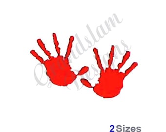 Hand Print Embroidery Design Machine Embroidery Design - Etsy