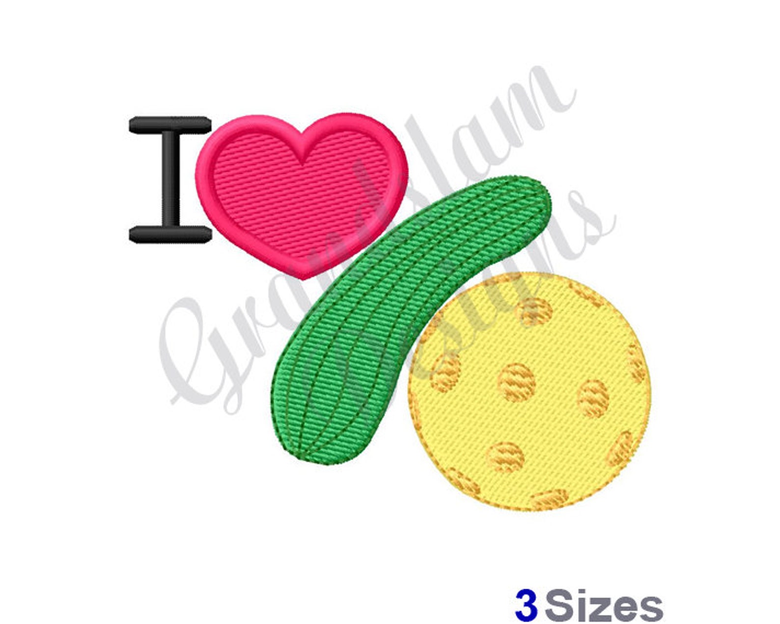 I Love Pickleball Machine Embroidery Design, Embroidery Designs ...