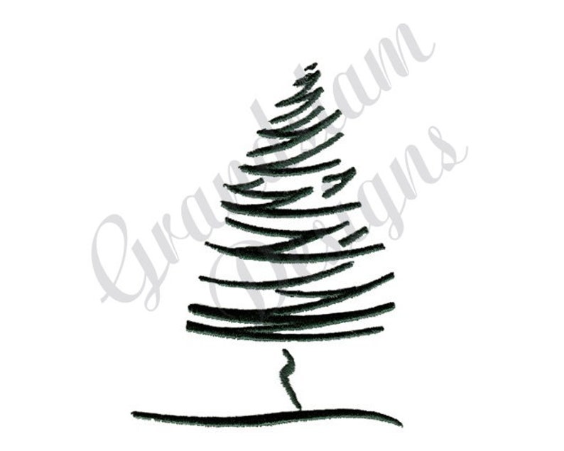 Abstract Evergreen - Machine Embroidery Design - Etsy