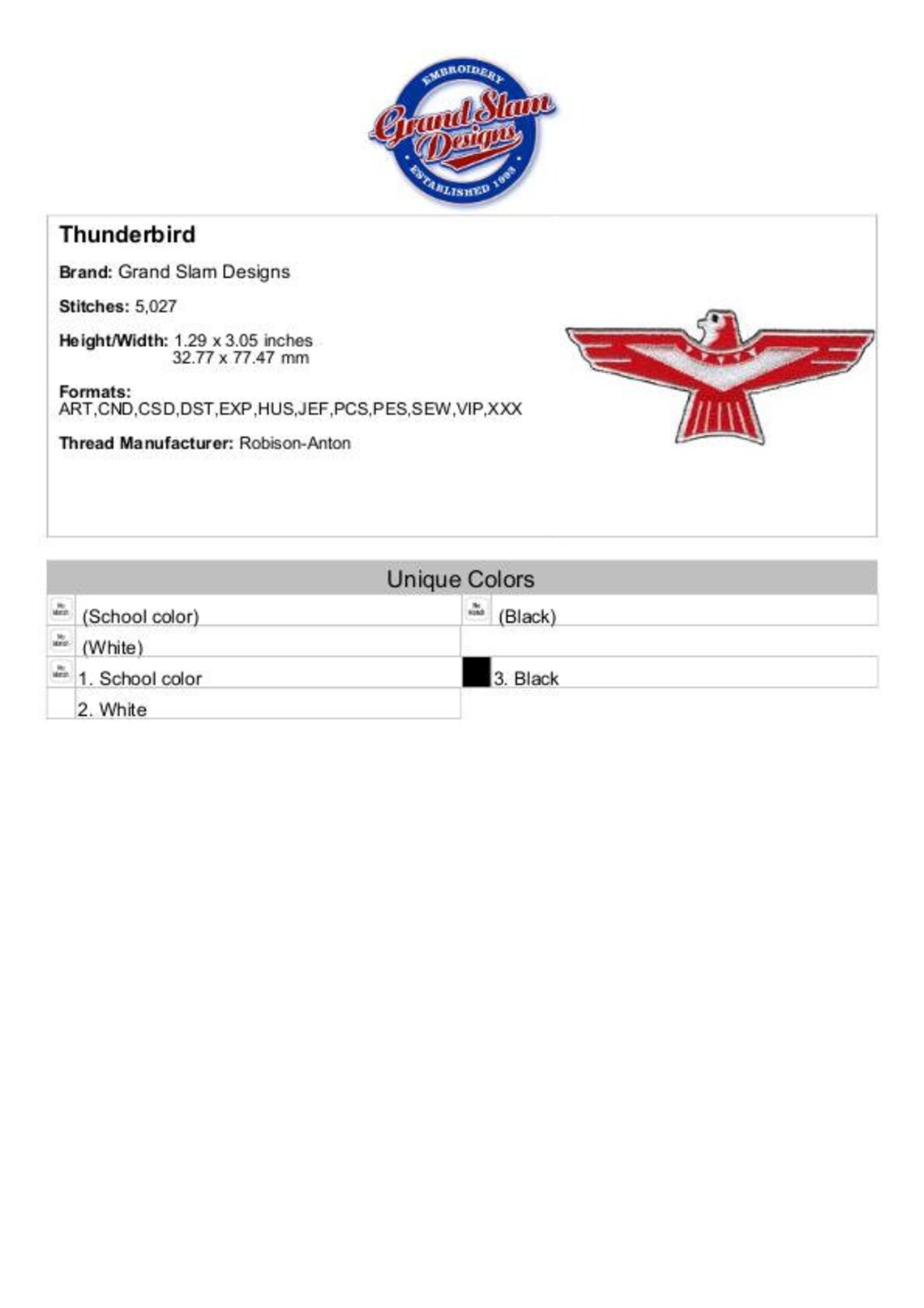 Thunderbird - Machine Embroidery Design - Etsy