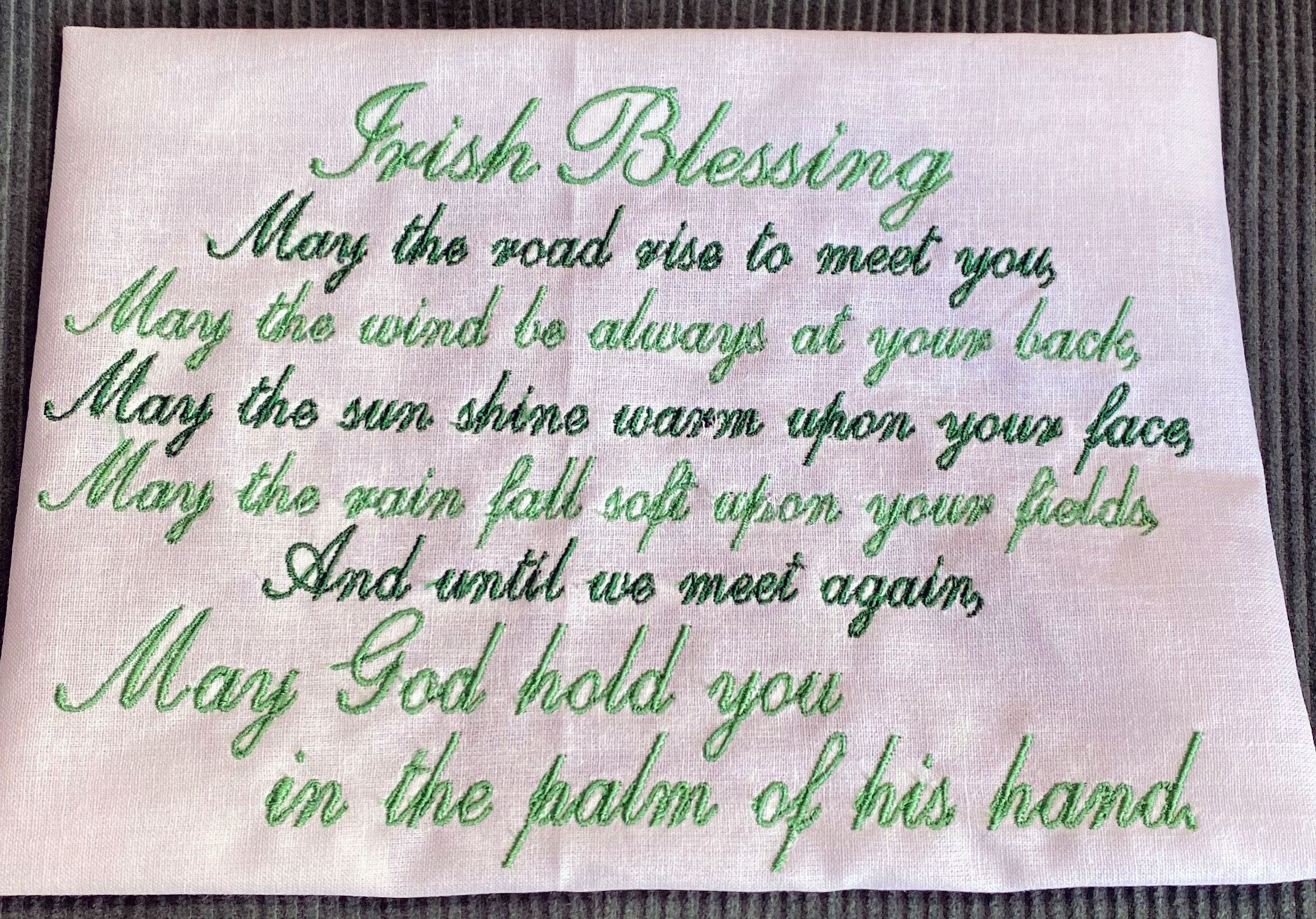 Irish Blessing Machine Embroidery Design Embroidery | Etsy