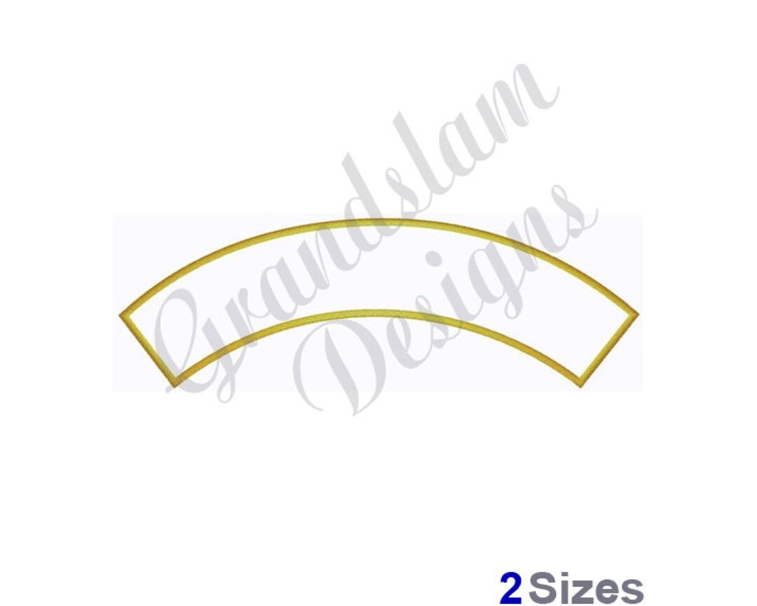 Rocker Border Curved Banner Machine Embroidery Design 3 Sizes - Etsy