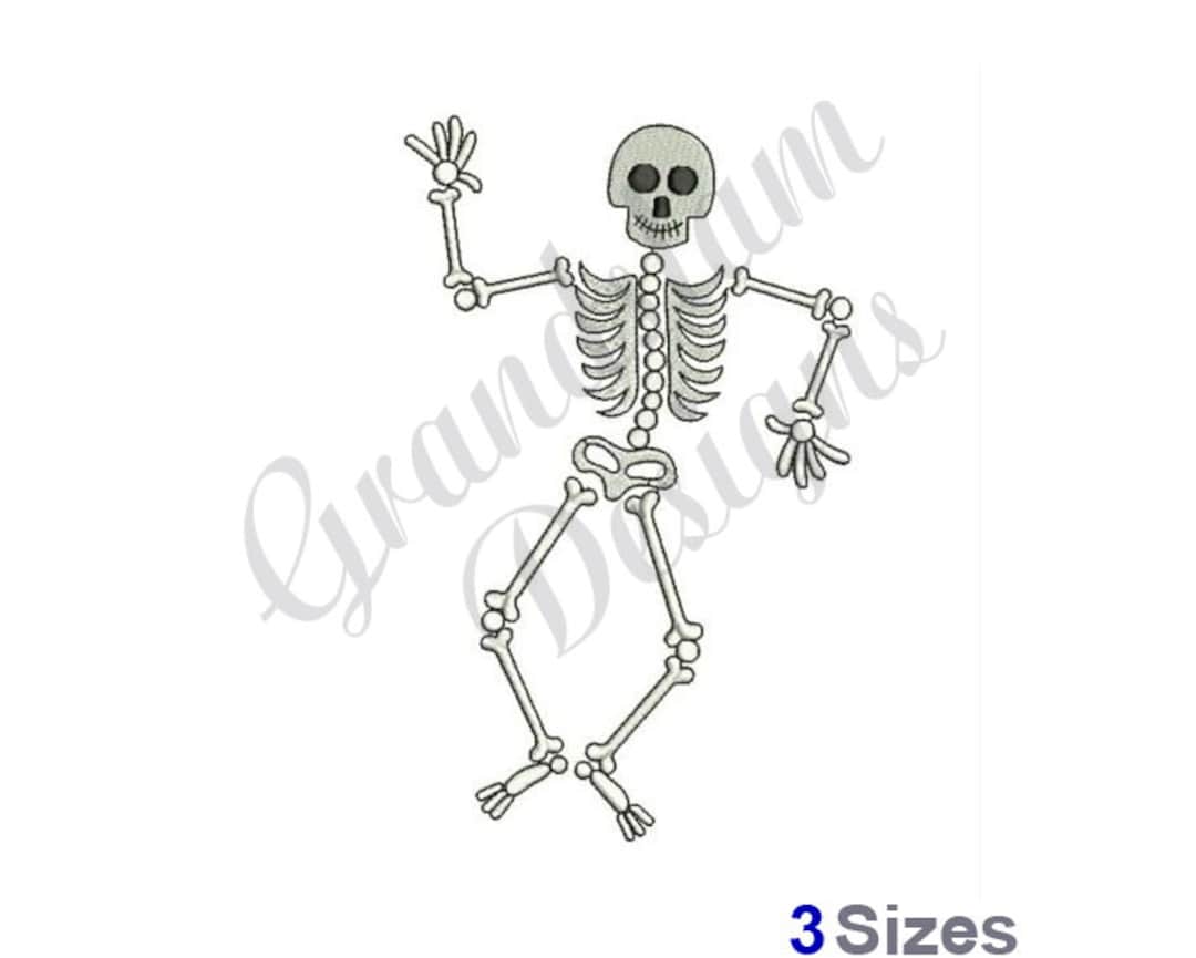 Skeleton Filled - Machine Embroidery Design, Embroidery Designs ...