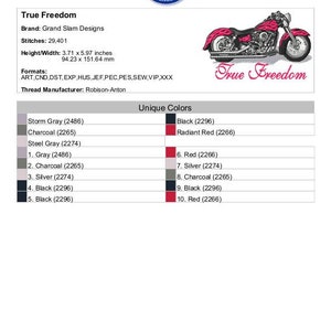 Motorcycle Chopper True Freedom - Machine Embroidery Design - Etsy