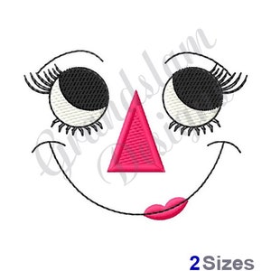 Girl Doll Face - Machine Embroidery Design, Embroidery Designs, Machine ...