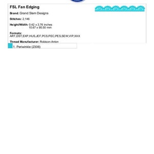 FSL Fan Edging Border - Machine Embroidery Design - Etsy