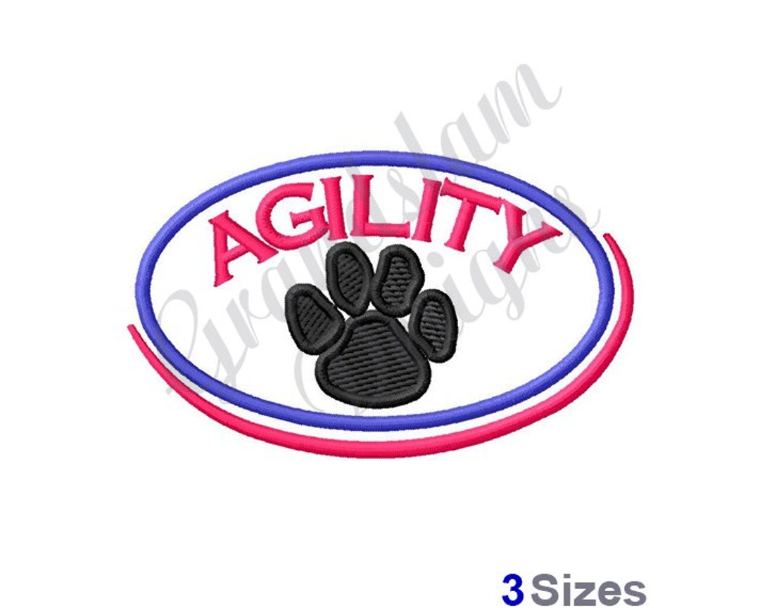 Dog Agility Oval - Machine Embroidery Design - Etsy