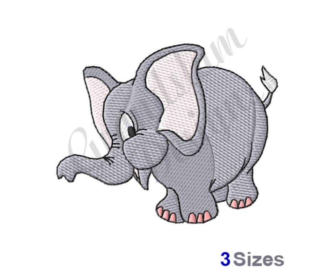 Baby Elephant - Machine Embroidery Design - Etsy