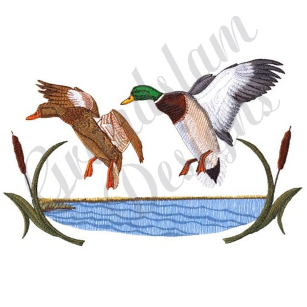 Ducks Flying Embroidery Design - Etsy