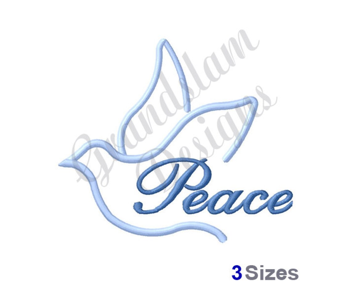 Peace Dove Machine Embroidery Design | Etsy