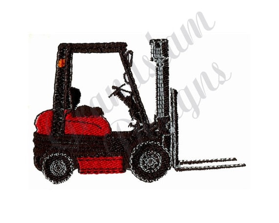 Forklift Machine Embroidery Design | Etsy