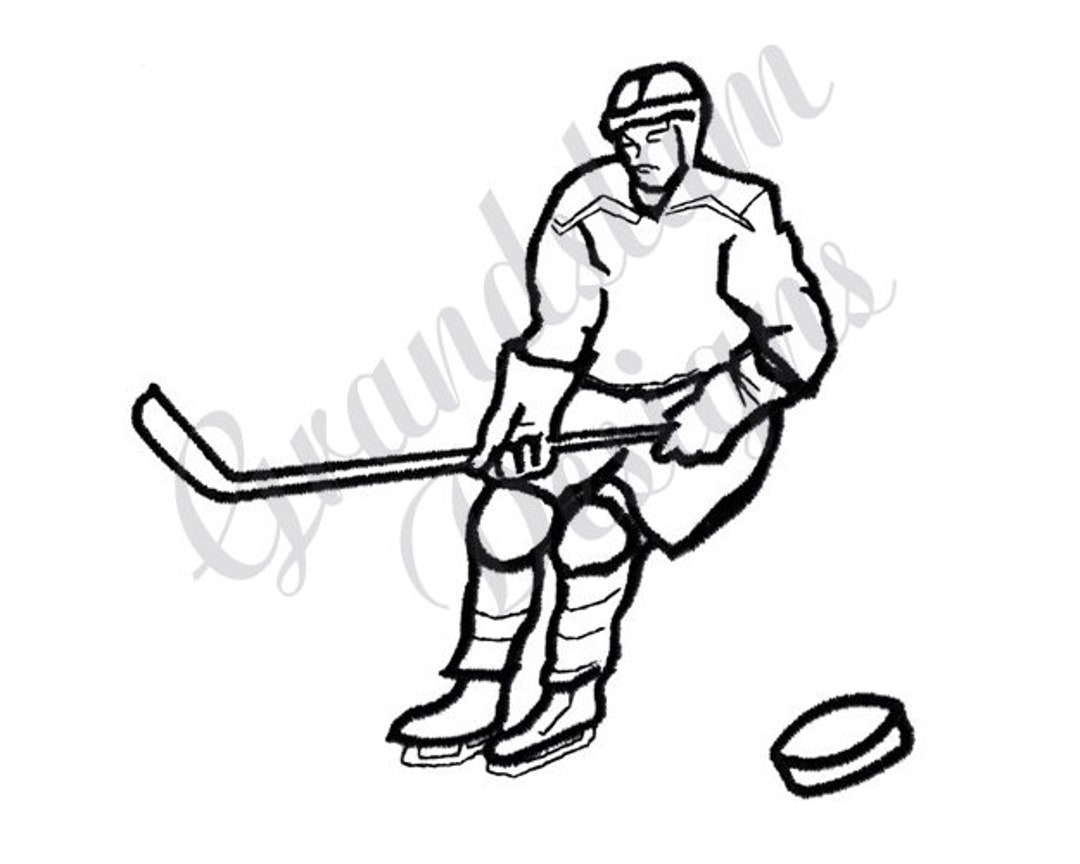 Hockey Player - Machine Embroidery Design, Embroidery Designs, Machine ...