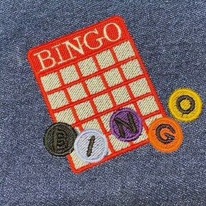 Bingo Card - Machine Embroidery Design - Etsy
