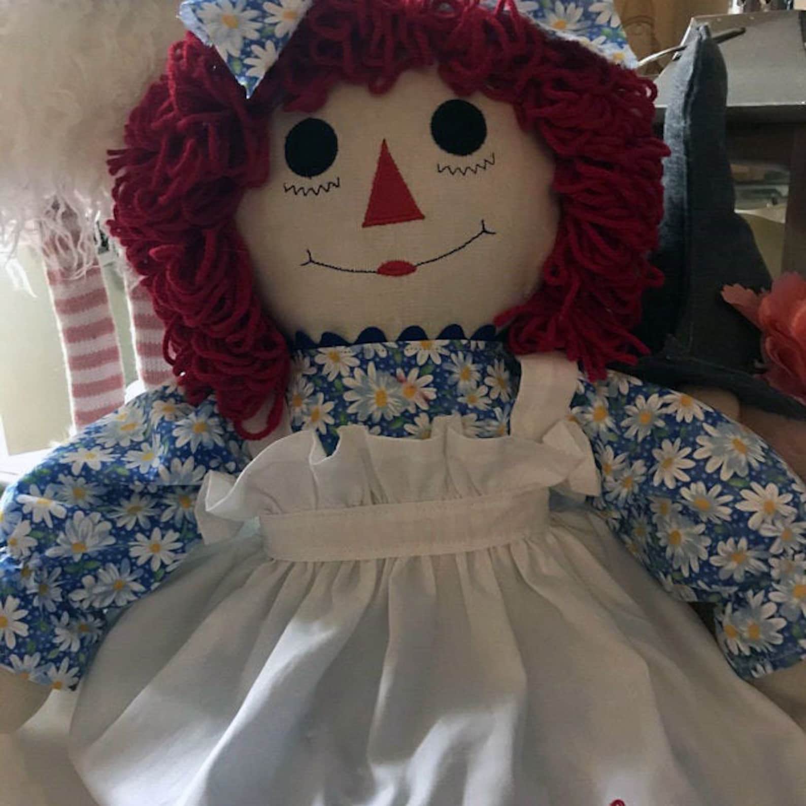 Raggedy Ann Doll Face Machine Embroidery Design, Embroidery Designs ...