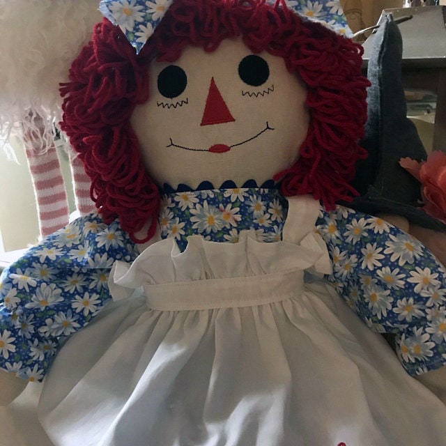 Raggedy Ann Doll Face Machine Embroidery Design Embroidery - Etsy