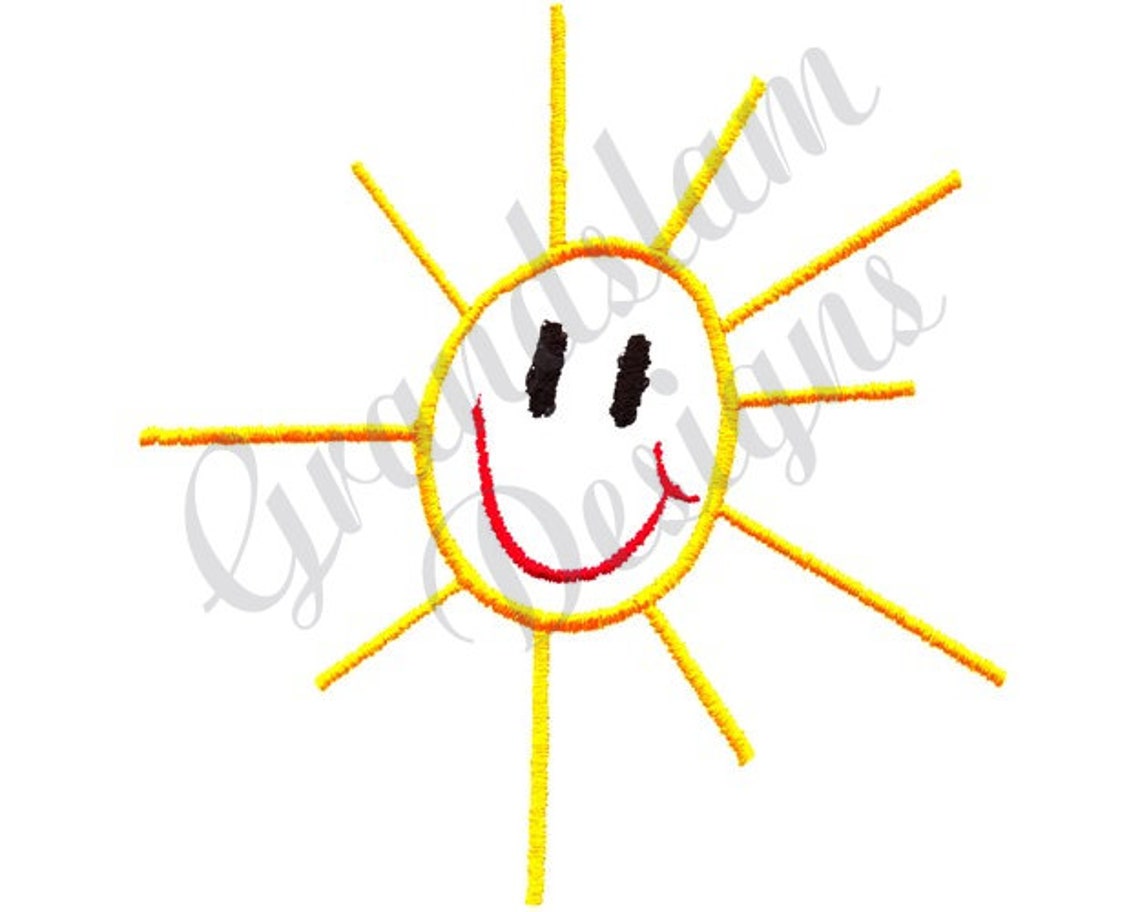 Stick Sunshine Machine Embroidery Design (digital Download) - Etsy