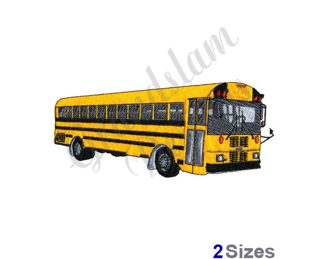 School Bus - Machine Embroidery Design, Embroidery Designs, Machine ...