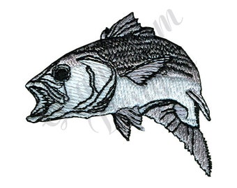 Bass Fish Machine Embroidery Design - Etsy