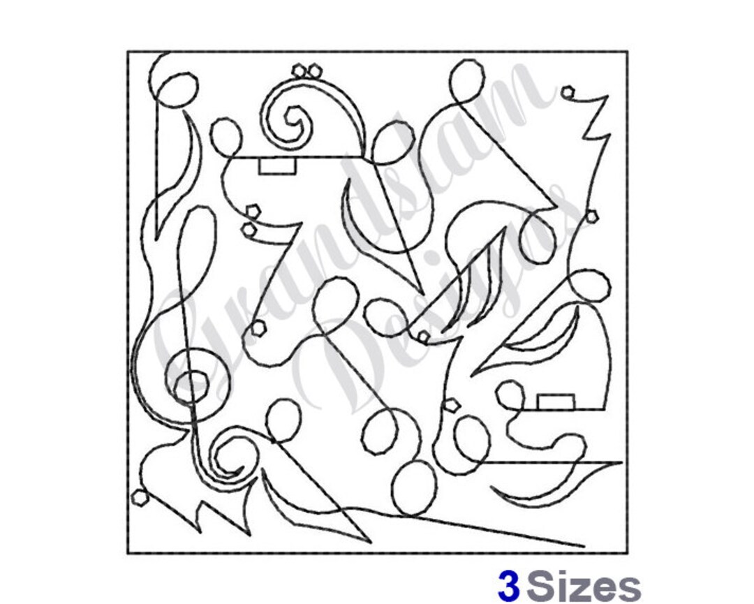 Musical Quilt Block - Machine Embroidery Design, Embroidery Designs ...
