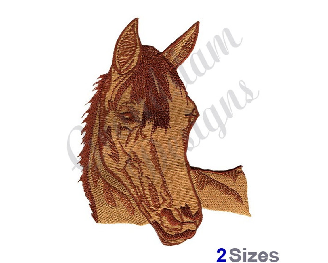 Horse Head Machine Embroidery Design | Etsy