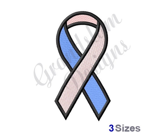 Male Breast Cancer Ribbon Machine Embroidery Design | Etsy