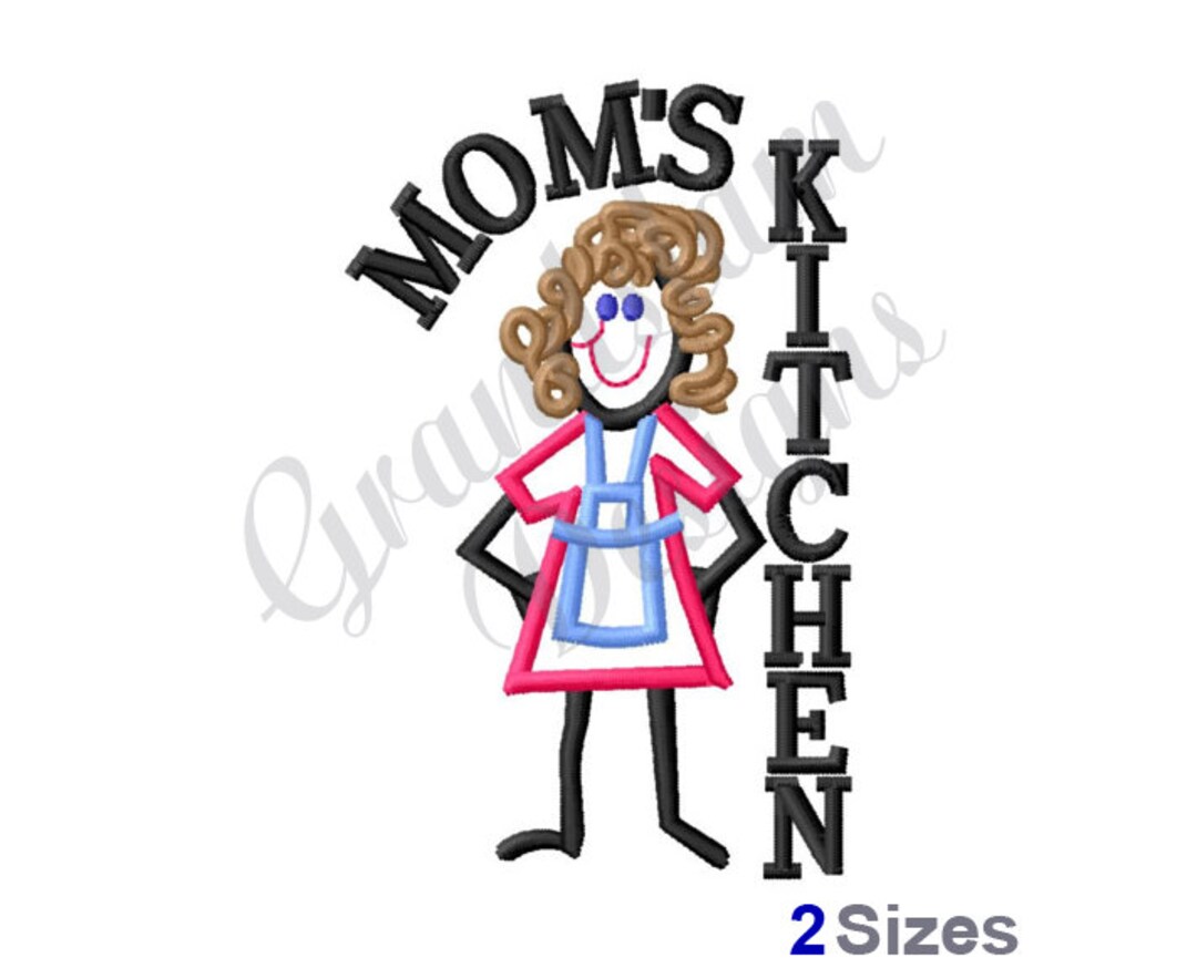 Moms Kitchen - Machine Embroidery Design - Etsy