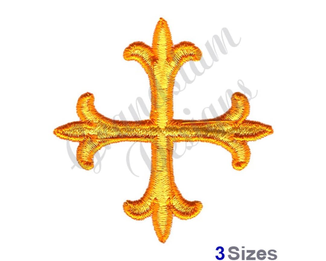 Ornate Fleuree Cross - Machine Embroidery Design, Embroidery Designs ...