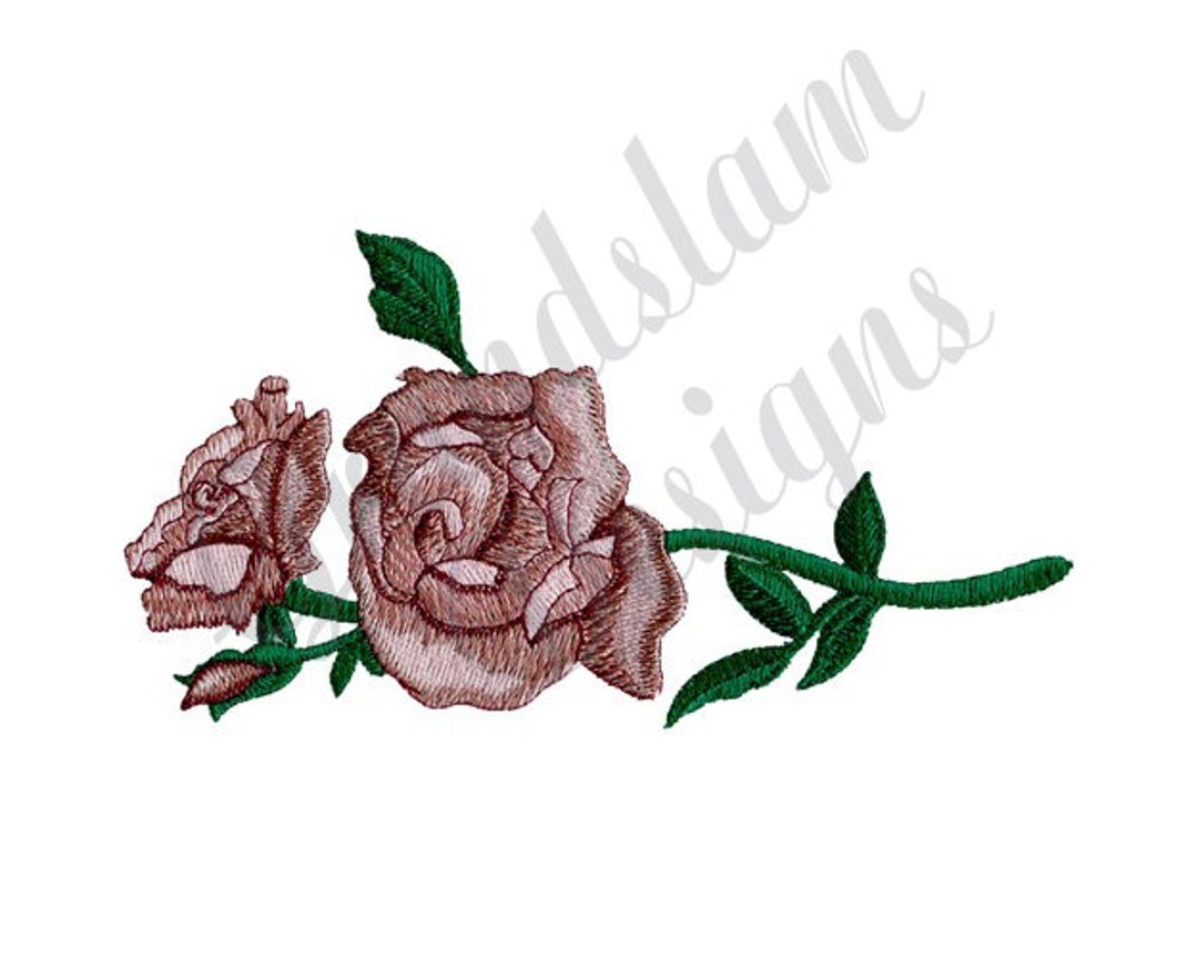 Pink Roses - Machine Embroidery Design - Etsy