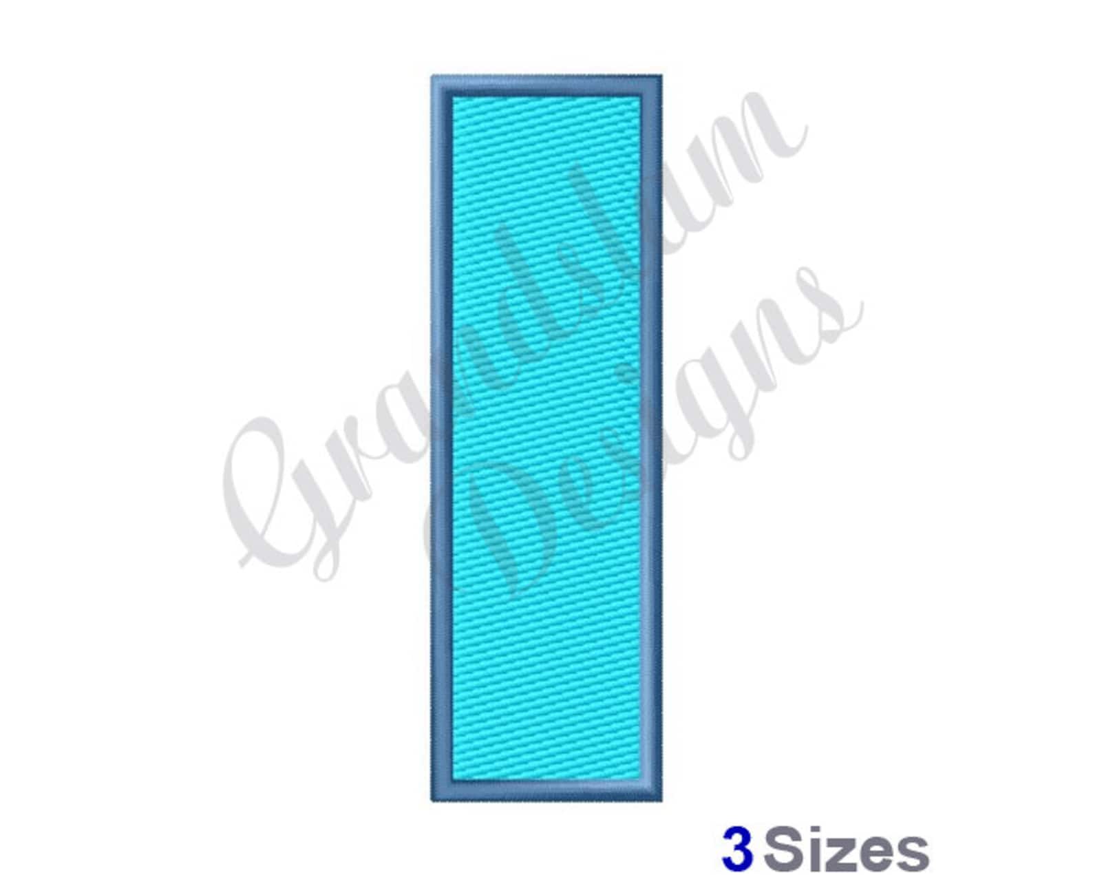 Rectangle Filled Machine Embroidery Design | Etsy