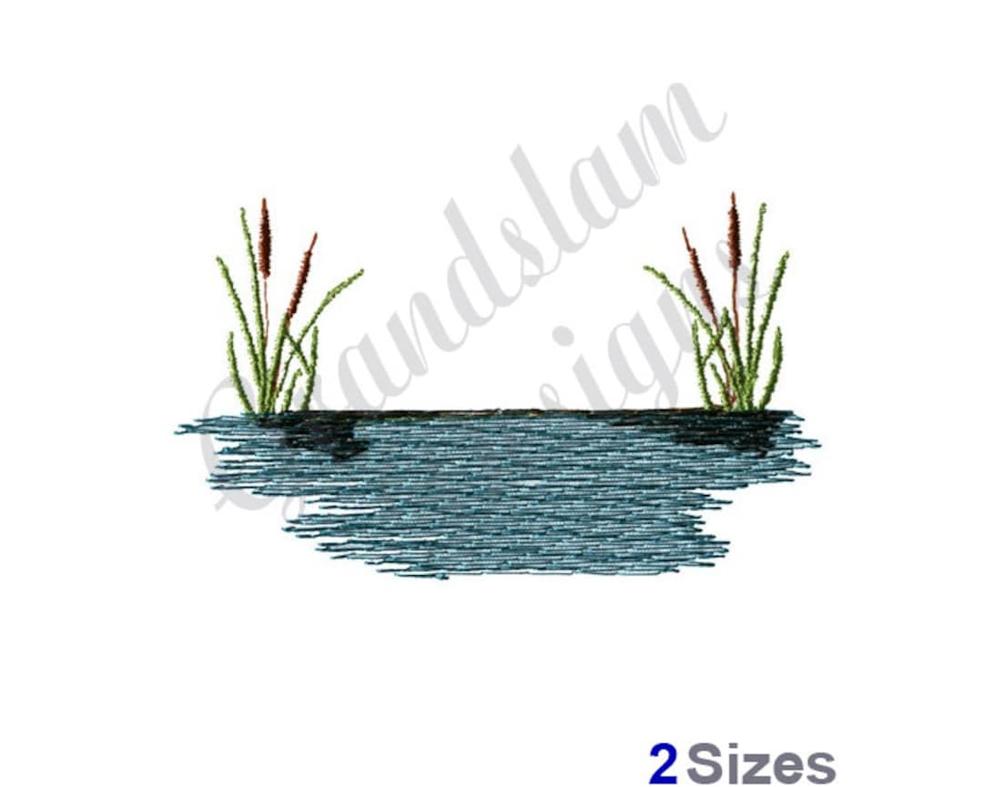 Cattail Scene - Machine Embroidery Design, Embroidery Designs, Machine ...