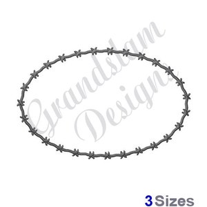 Barbwire Oval Frame - Machine Embroidery Design, Embroidery Designs ...