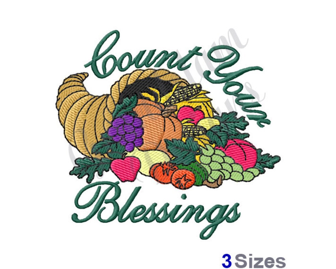 Cornucopia Machine Embroidery Design - Etsy