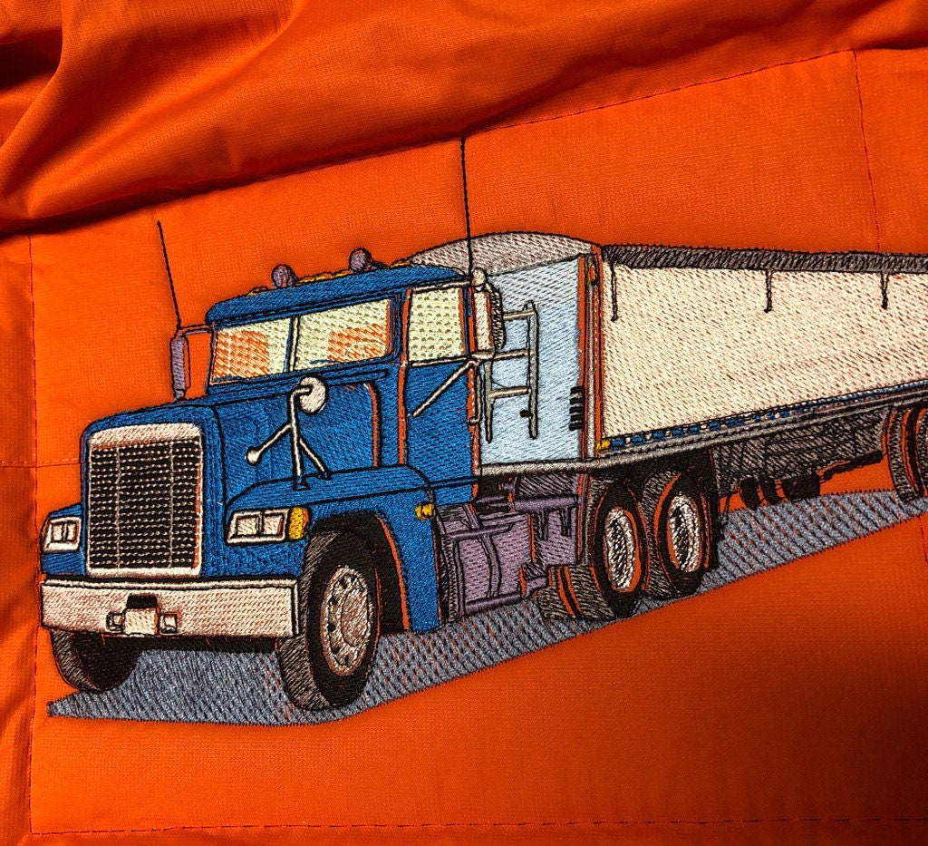 Semi Truck Machine Embroidery Design, Embroidery Designs, Machine ...