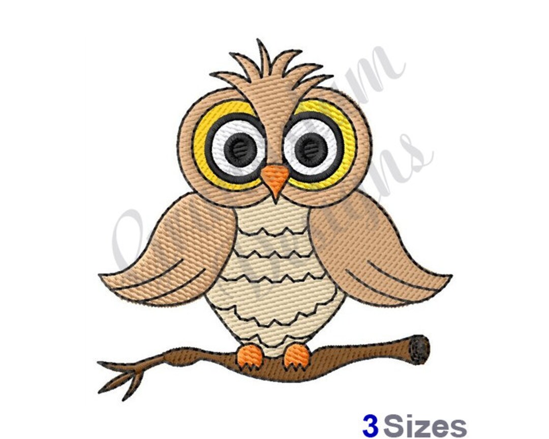 Owl - Machine Embroidery Design - Etsy